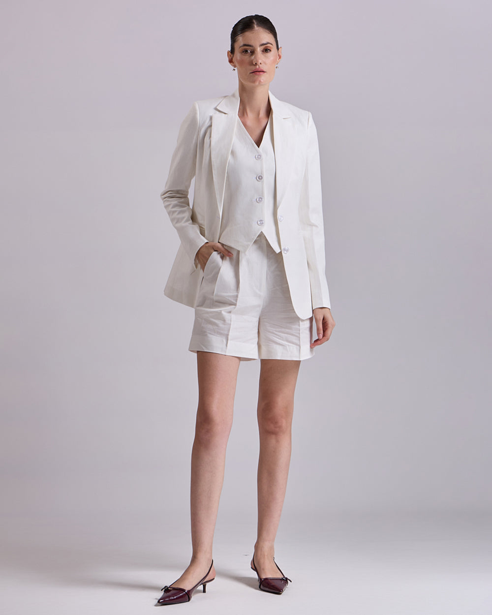 White 3-Piece Suit for Women | Sheen Couture Summer Edit – Sheen ...