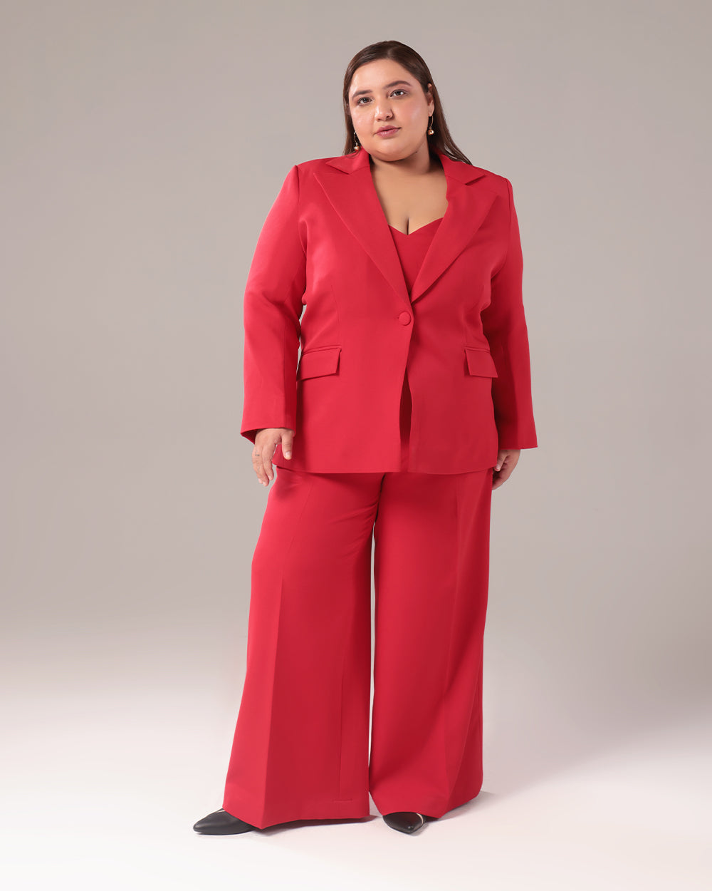 Plus Size Red Blazer Suit for Women | Sheen Couture – Sheen Couture ...